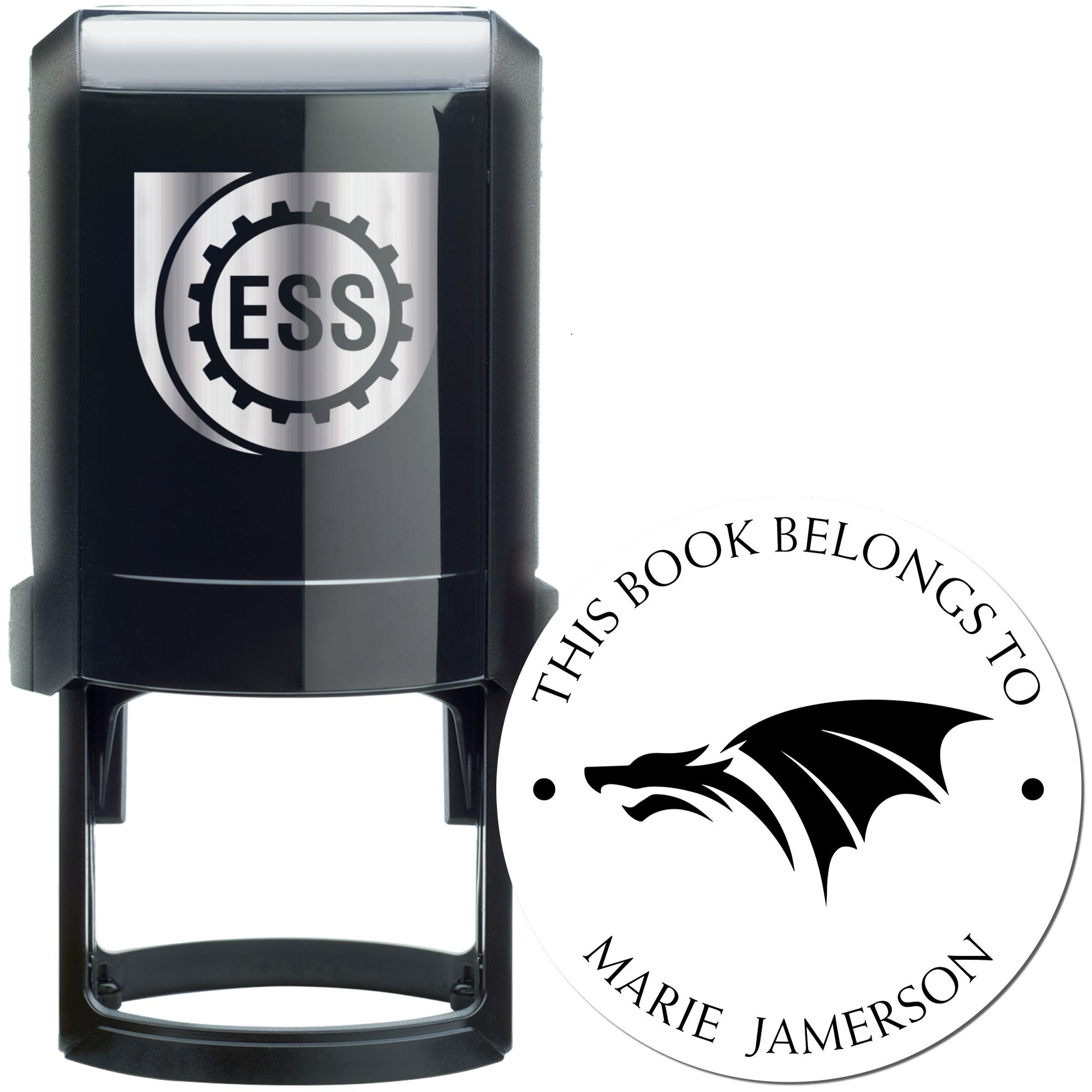 Personalized Book Ownership Label Stamp - Self-Inking Rainbow Riser ...