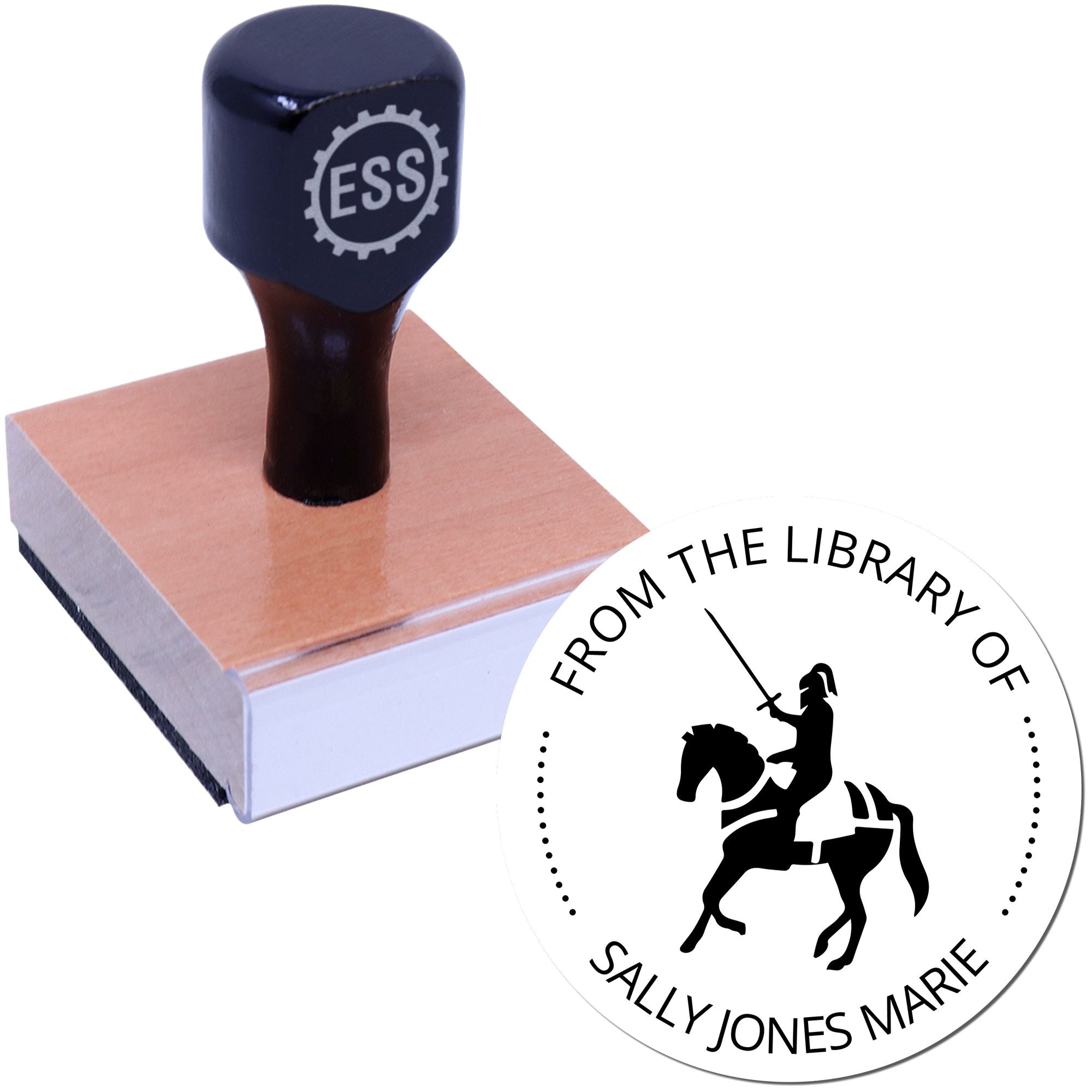 Custom Ex Libris Design Stamper - Personalized Wood Handle Galactic ...