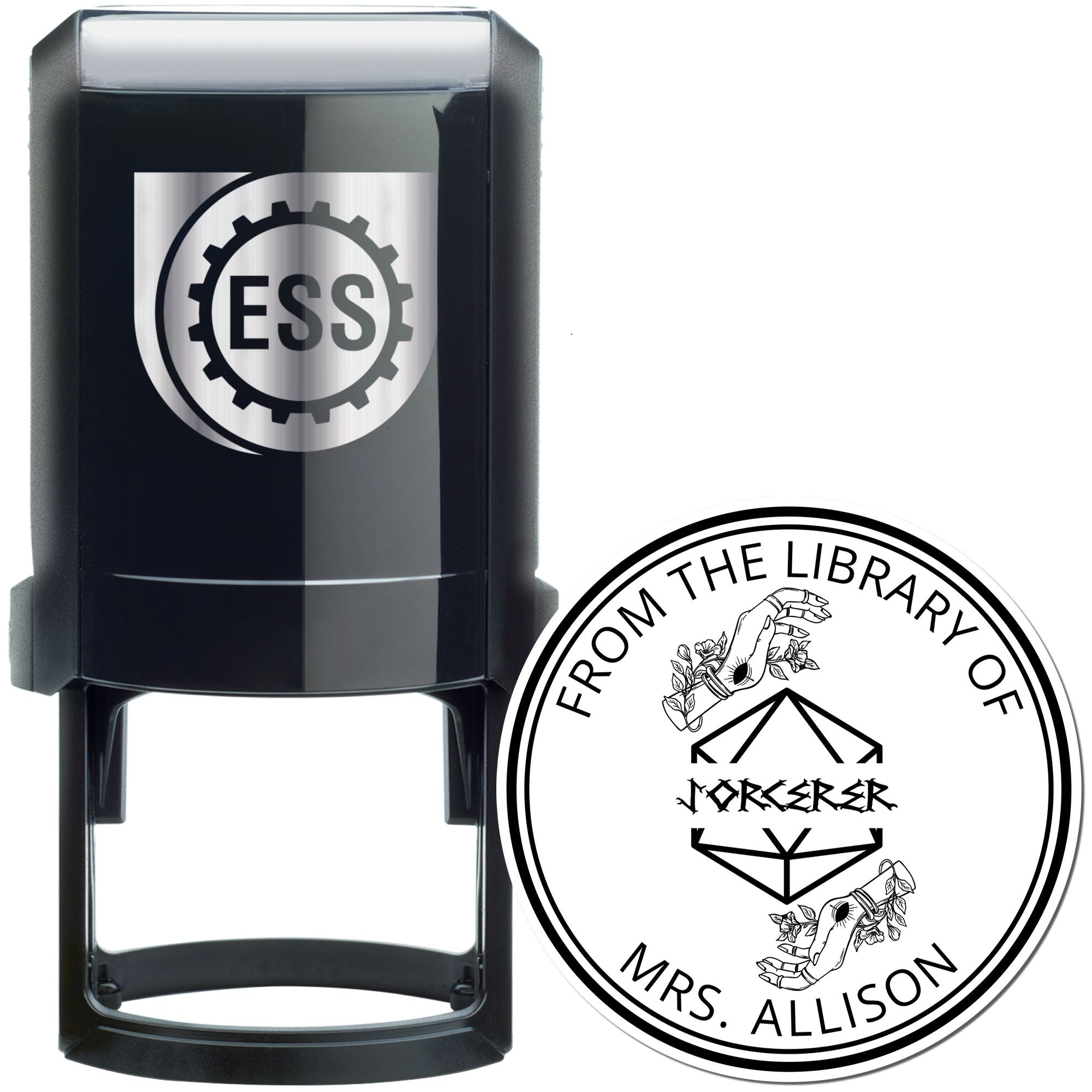 Custom-Made Book Property Stamp | Gamer Library Rubber Stamper ...