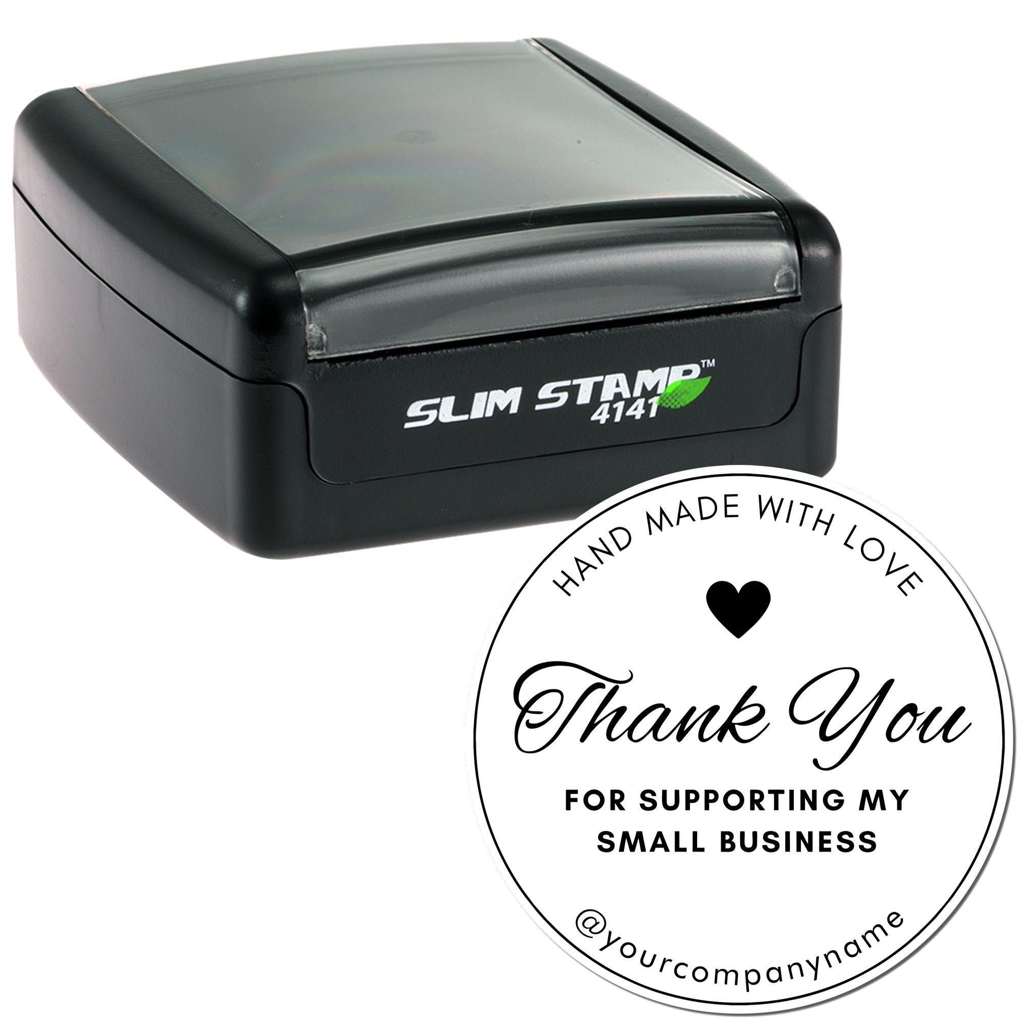 Customizable Pre-Inked Heartfelt Gratitude Wood Stamp for Small ...