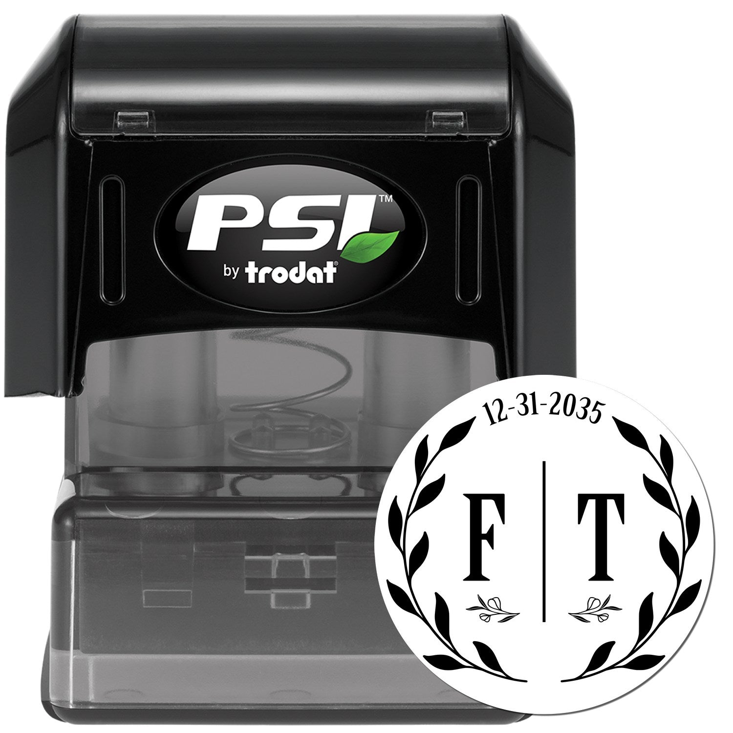 Elegant Wedding Monogram Stamp - Classic Initial Personalized Name ...