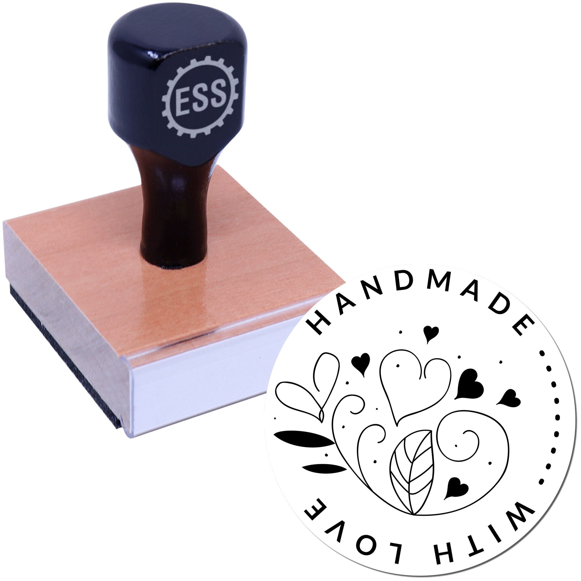 Custom Round Rubber Stamp for DIY Handmade Projects - Perfect for Small ...