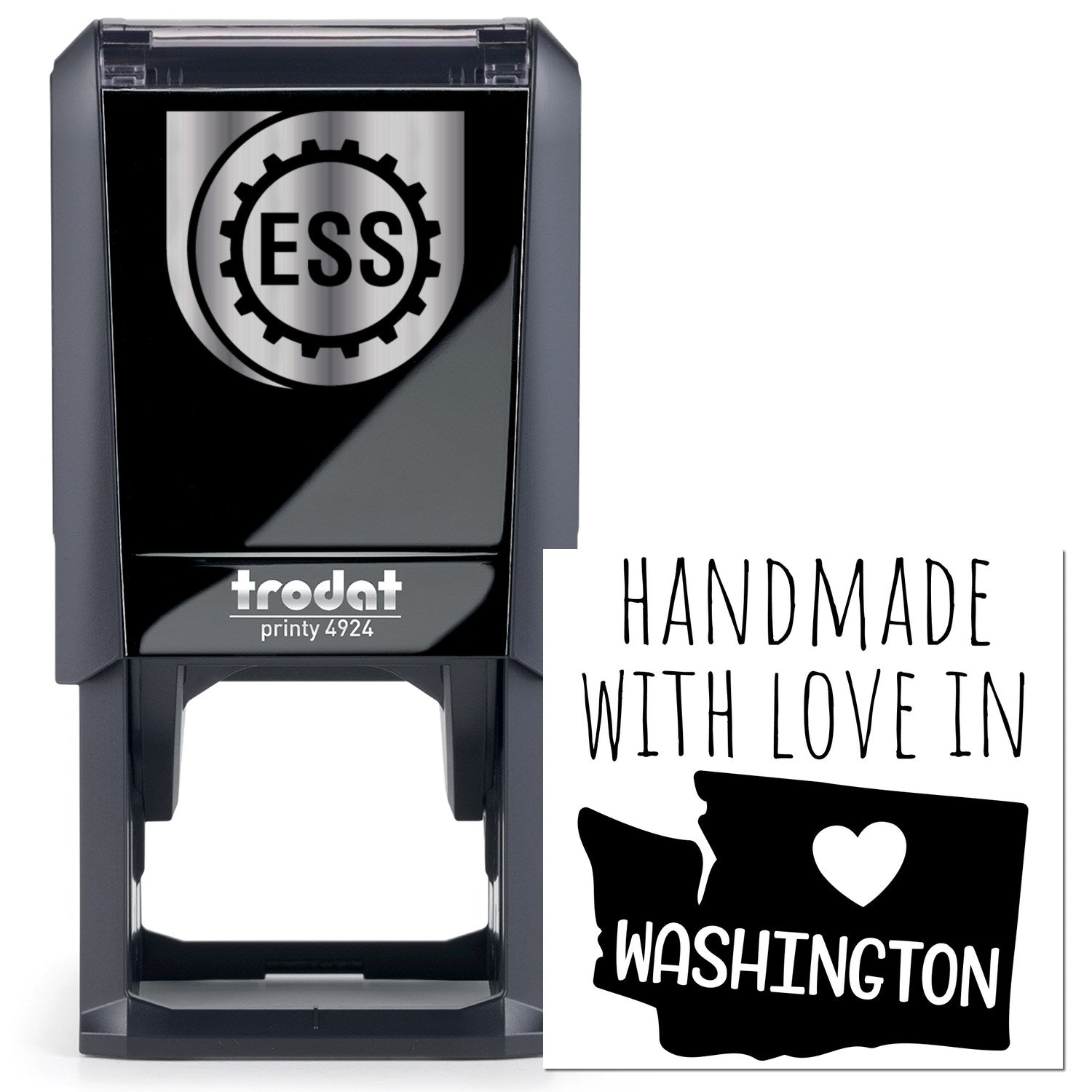 Self-Inking Washington Handmade with Love Stamp | Engineer Seal Stamps
