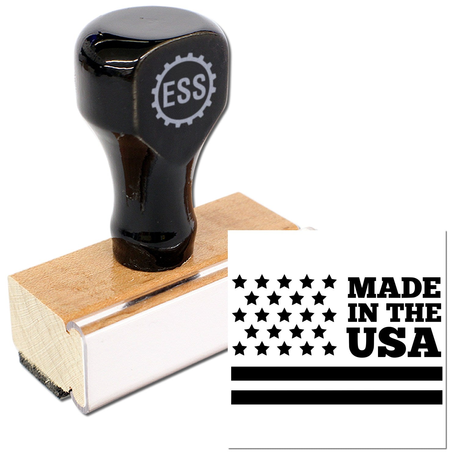 USA-Made Wood Handle Patriot Pride Rubber Stamp for Stationery ...