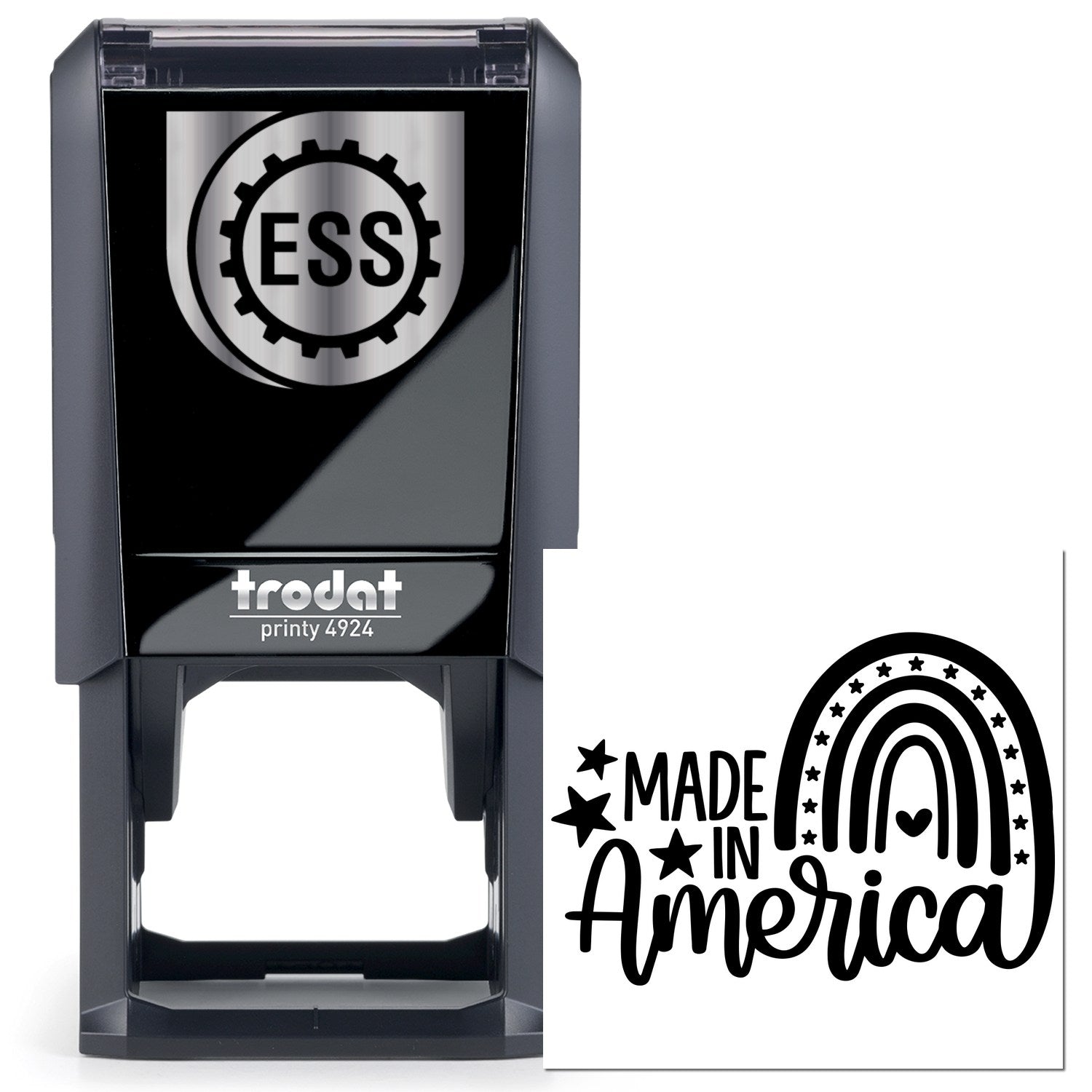 American Crafted Self-Inking Rainbow Stamp - Proud USA Product for ...