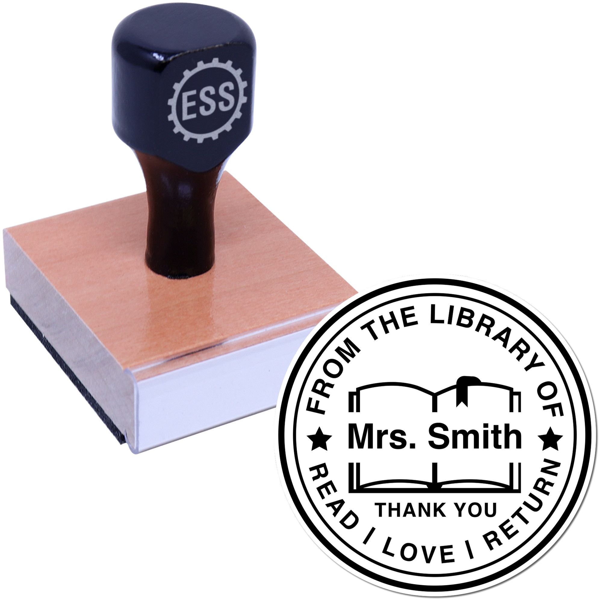 Modern Personalized This Book Belongs To Teacher Library Stamp | Book ...
