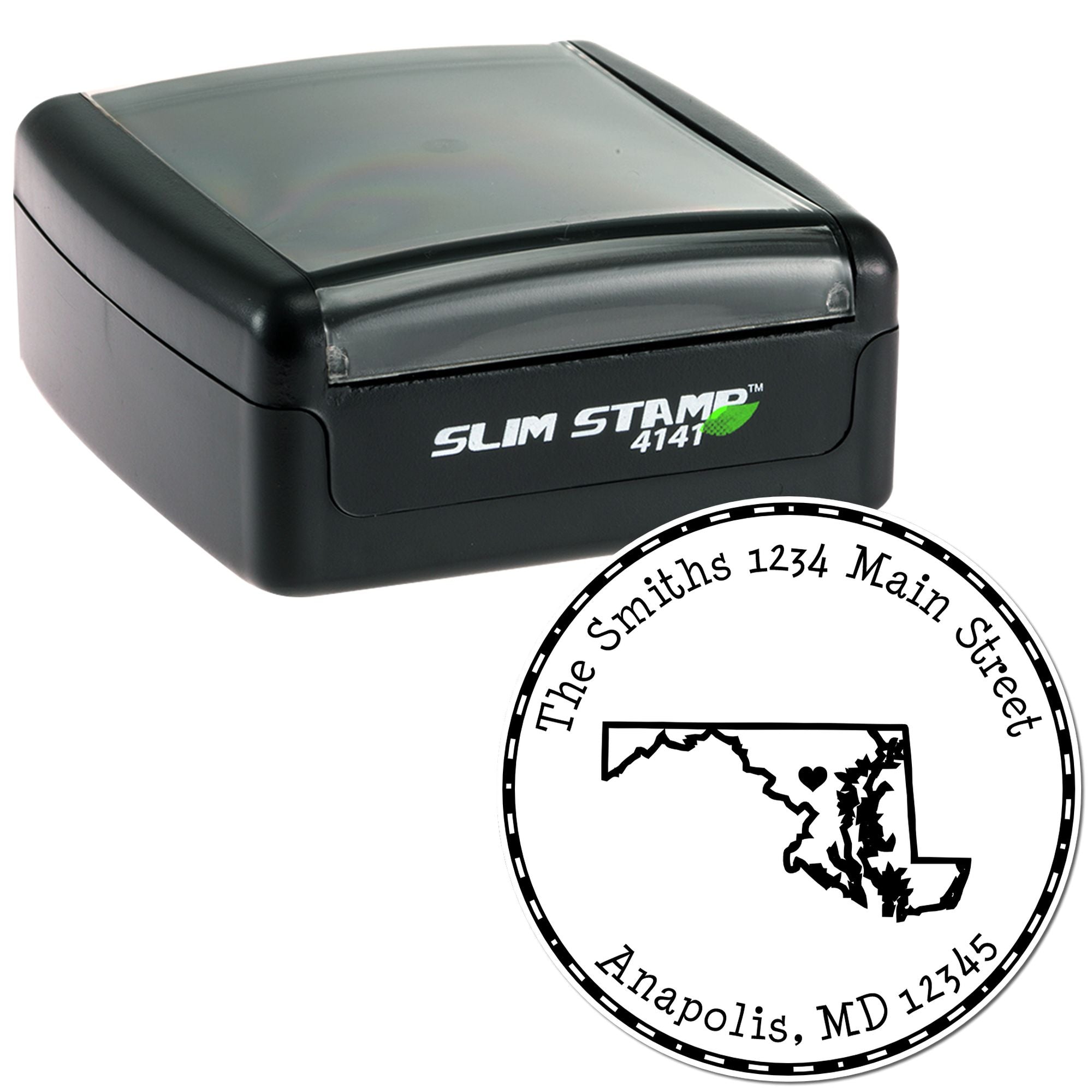Customized Slim Round Maryland State Address Stamp - Fast Delivery ...