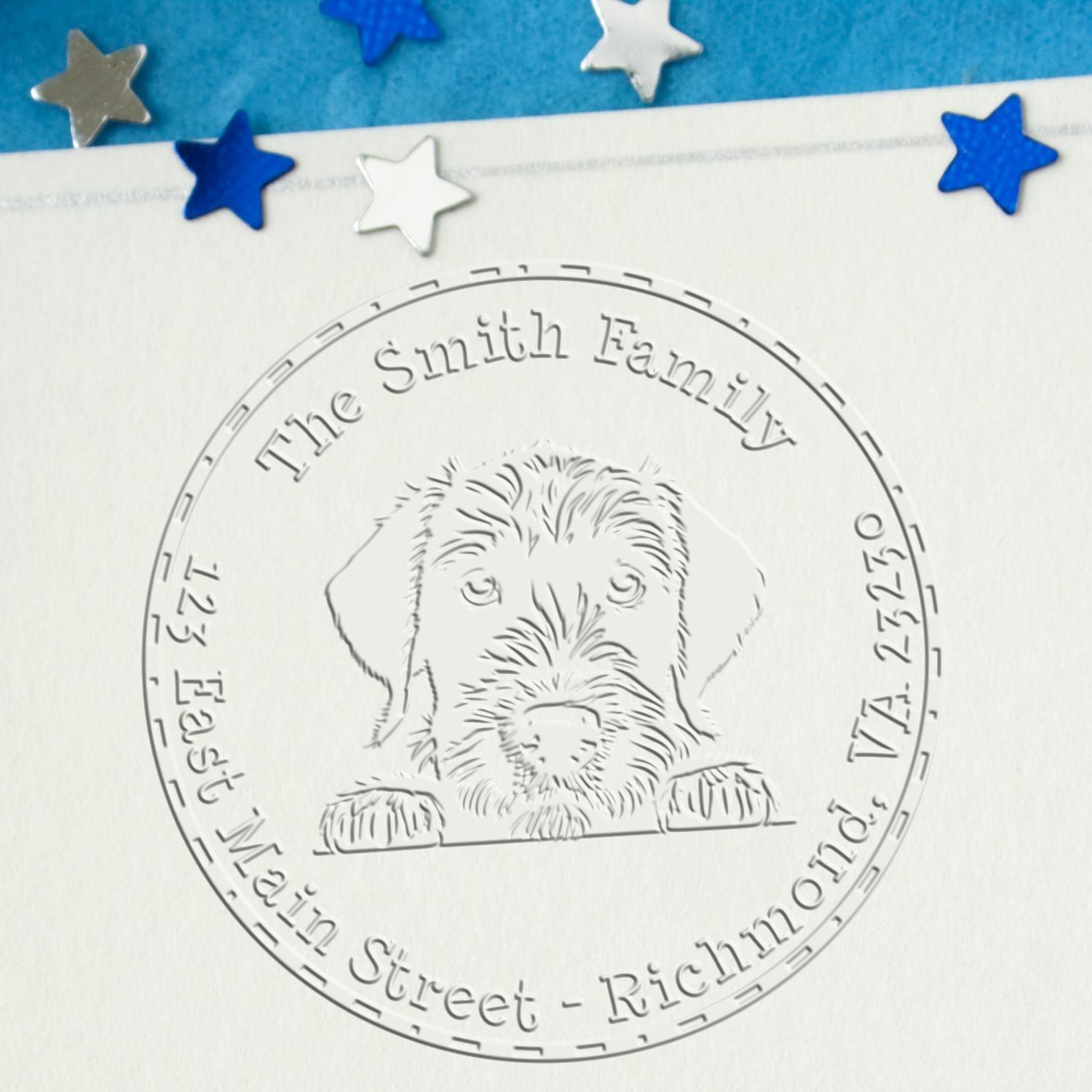 Custom High-Quality Hybrid German Wirehaired Pointer Address Embosser ...