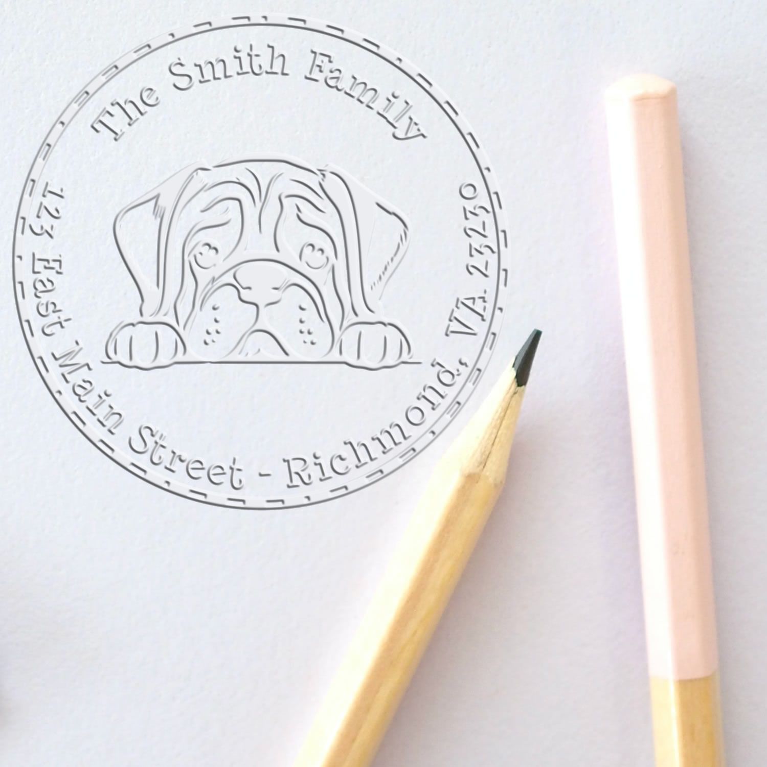 Customized Soft Mastiff Address Embosser - Personalized Name and ...