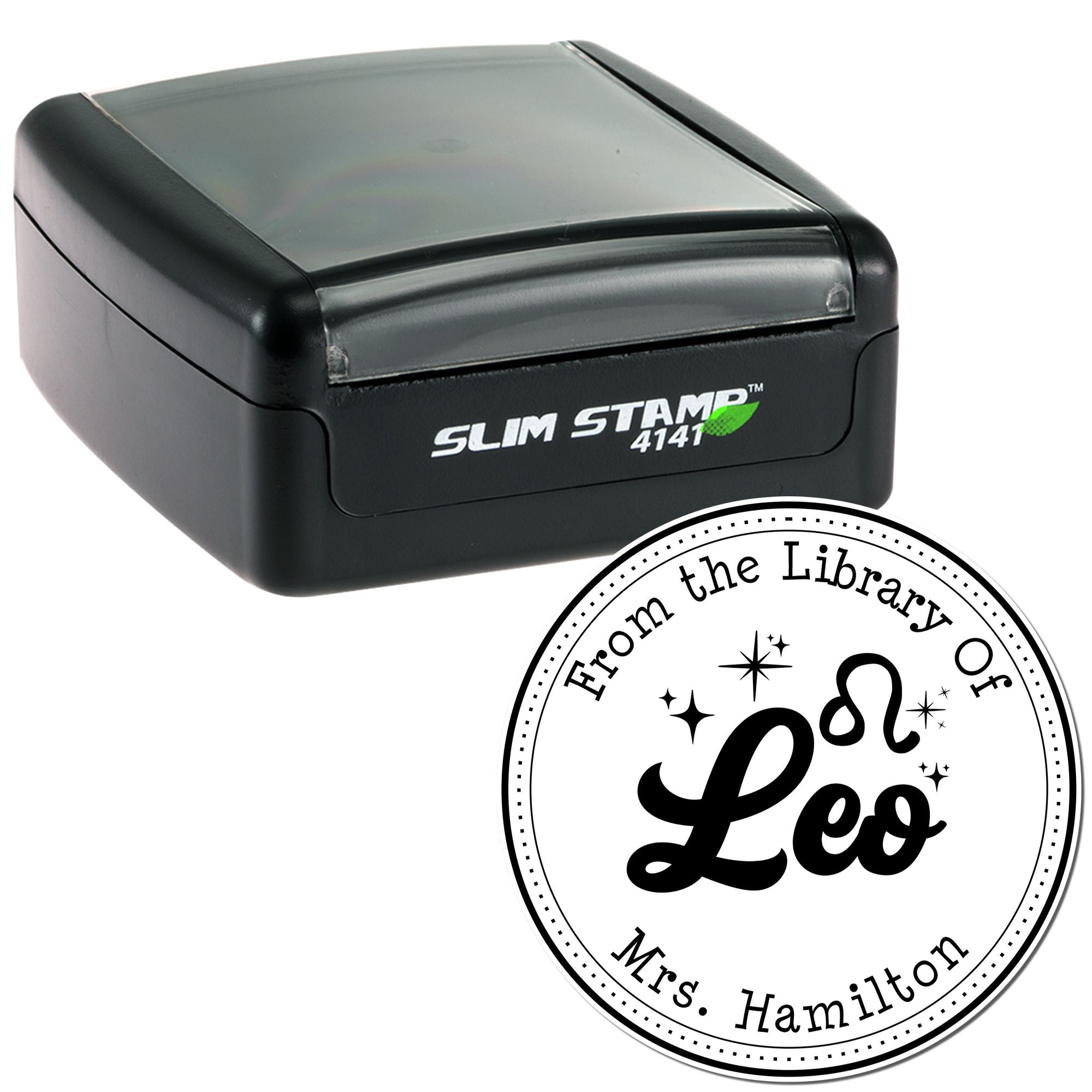 Personalized Leo Zodiac Book Stamp | Custom Property Stamper with ...