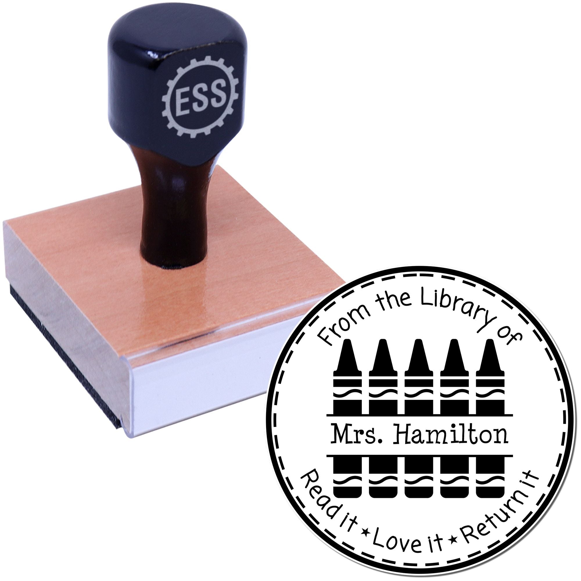 Personalized School Library Stamp for Teachers | Custom Name Reading ...