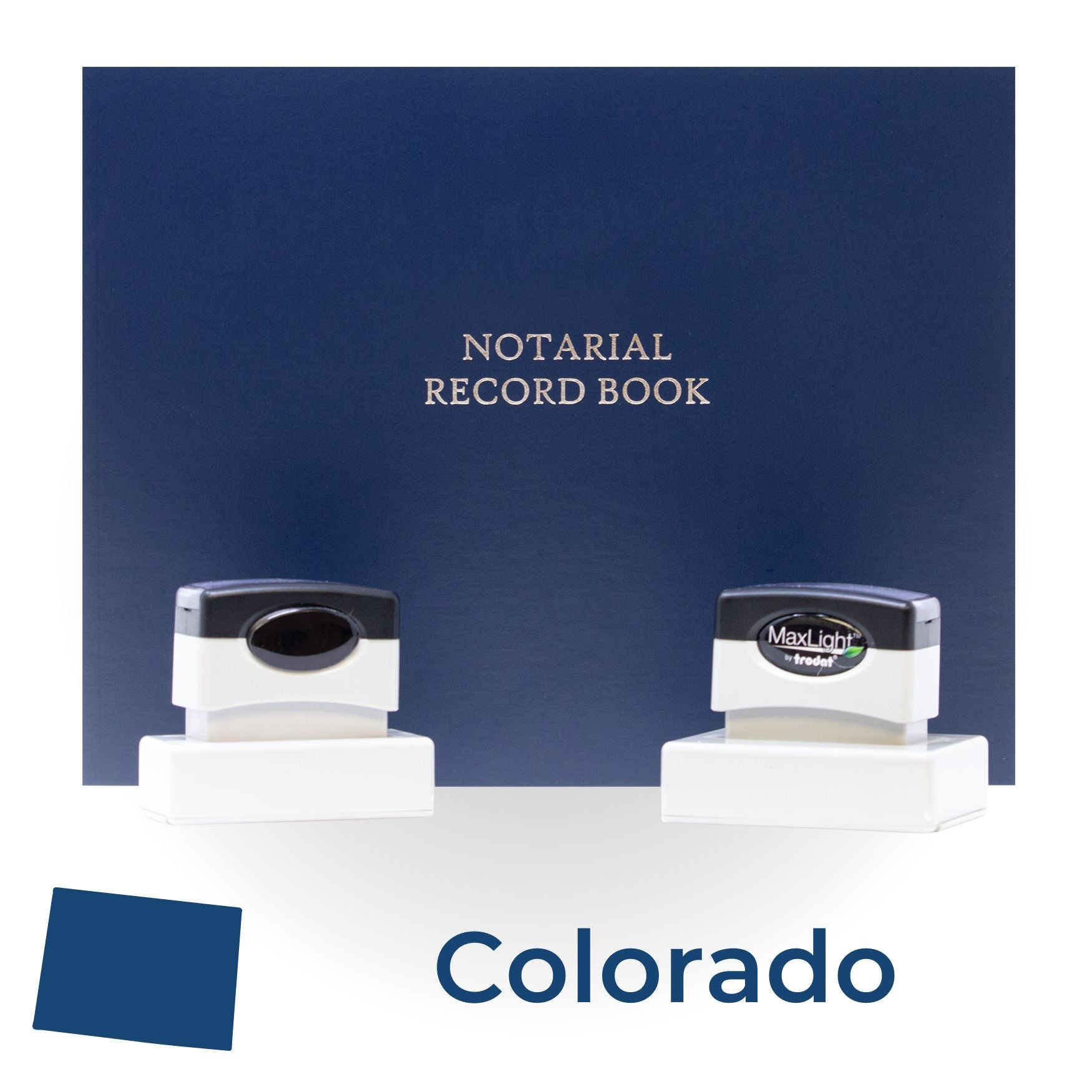 Colorado Notary Stamp Kit - MaxLight Pre-Inked CO Notary Stamp Package