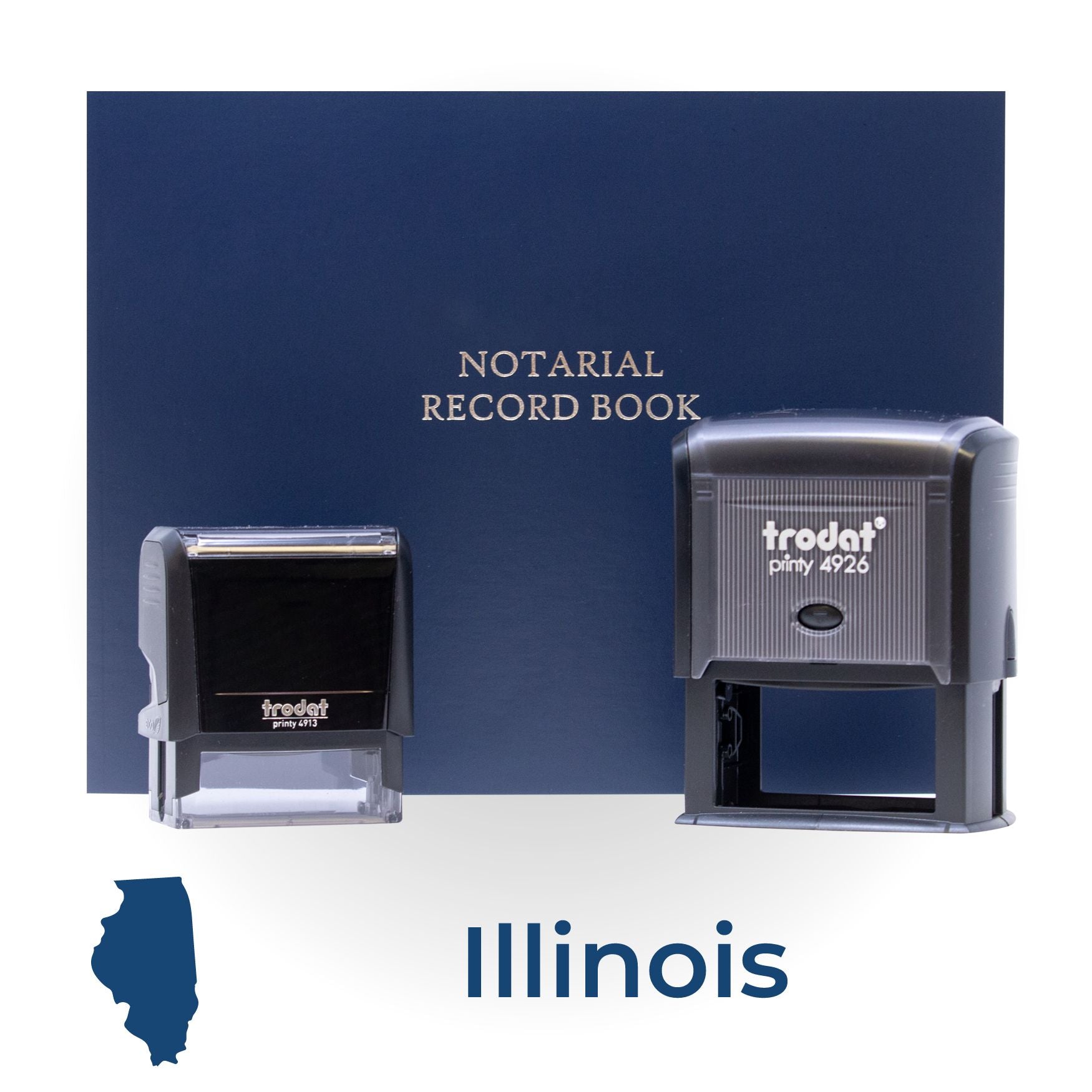 Complete Illinois Notary Starter Kit with Self-Inking Notarial Stamp IL