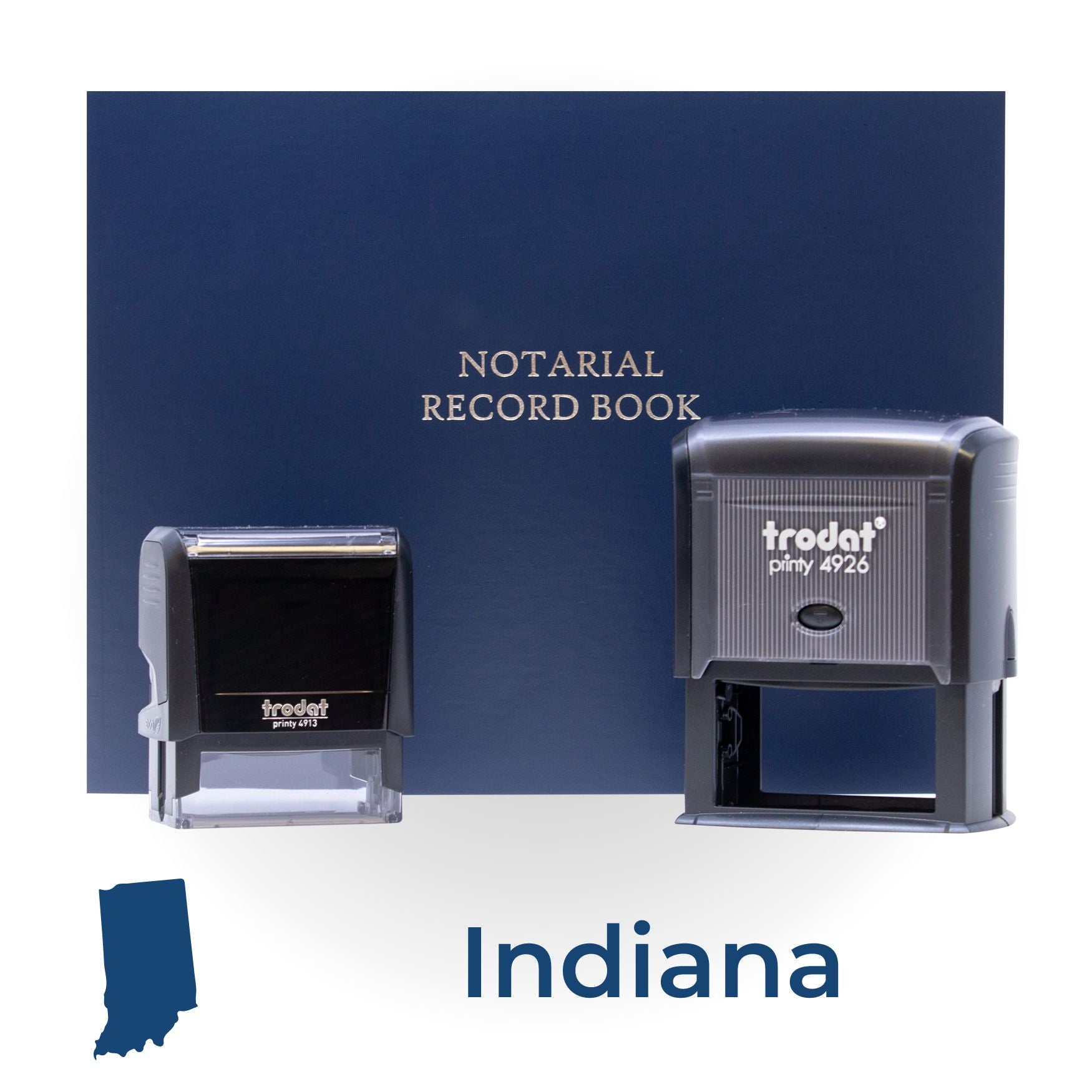 Complete Indiana Notary Starter Kit with Self-Inking Notarial Stamp IN