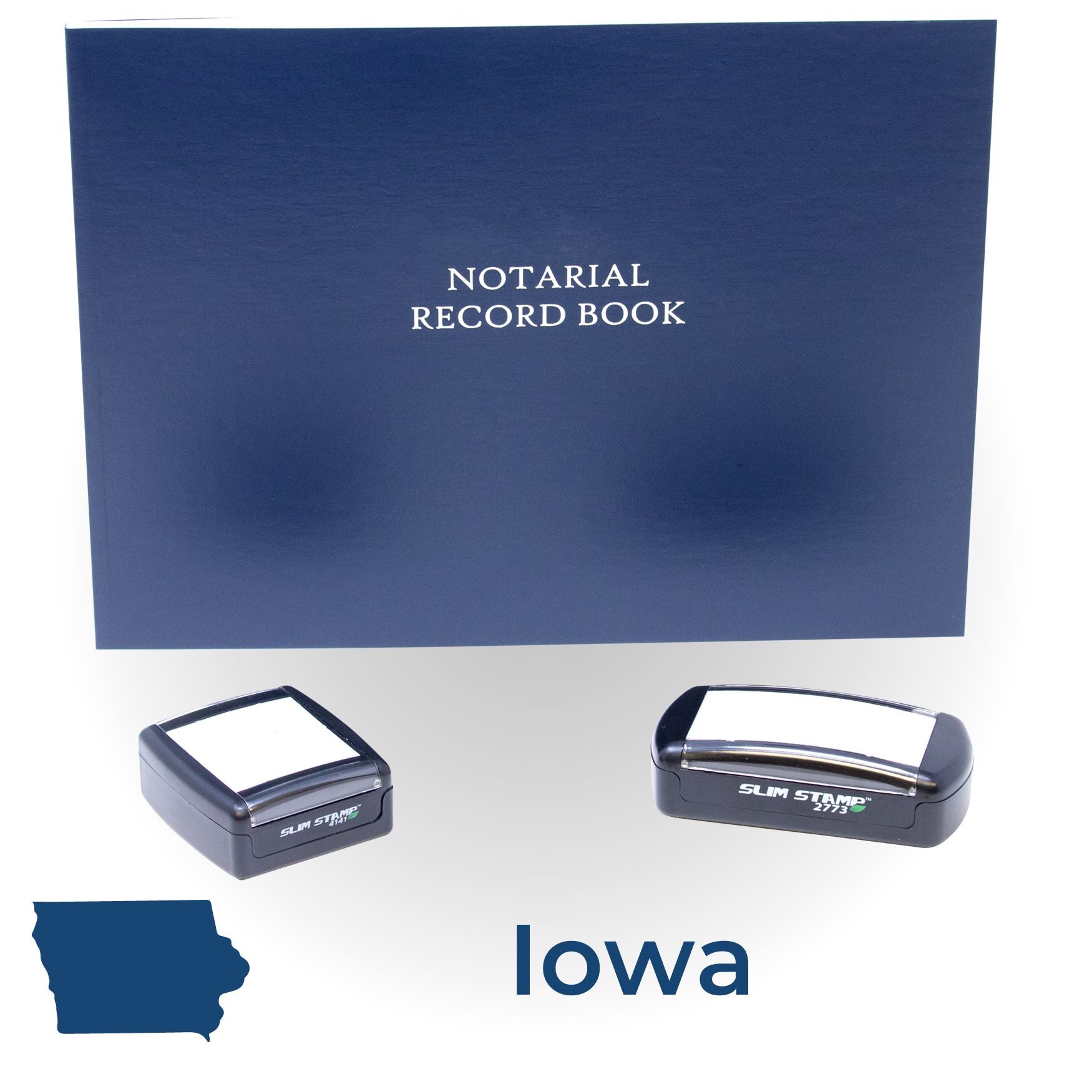 Complete IA Notary Kit with Slim Stamps - Essential Notary Public Seal ...