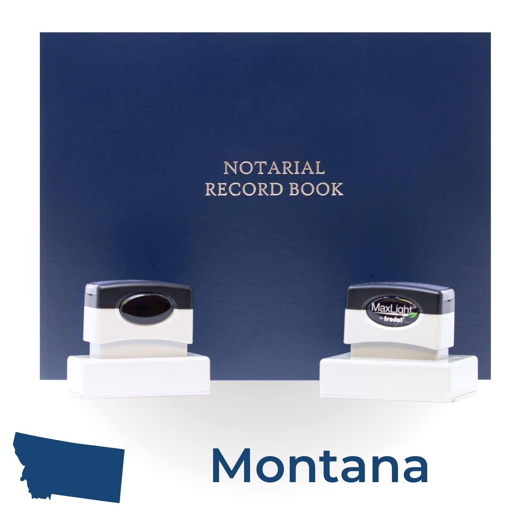 Montana Notary Stamp Kit - MaxLight Pre-Inked MT Notary Stamp Package