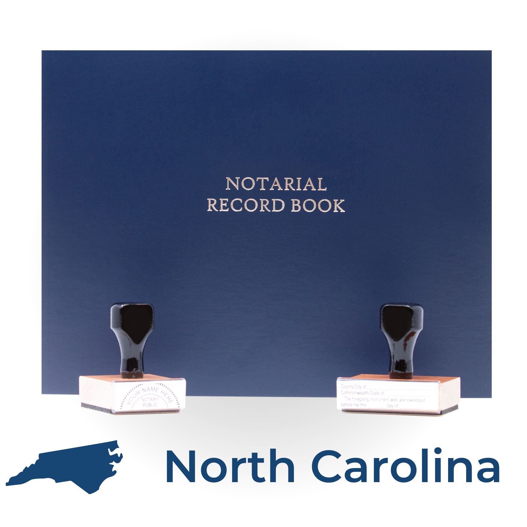 North Carolina Notary Kit with Round Rubber Stamps - Essential NC ...