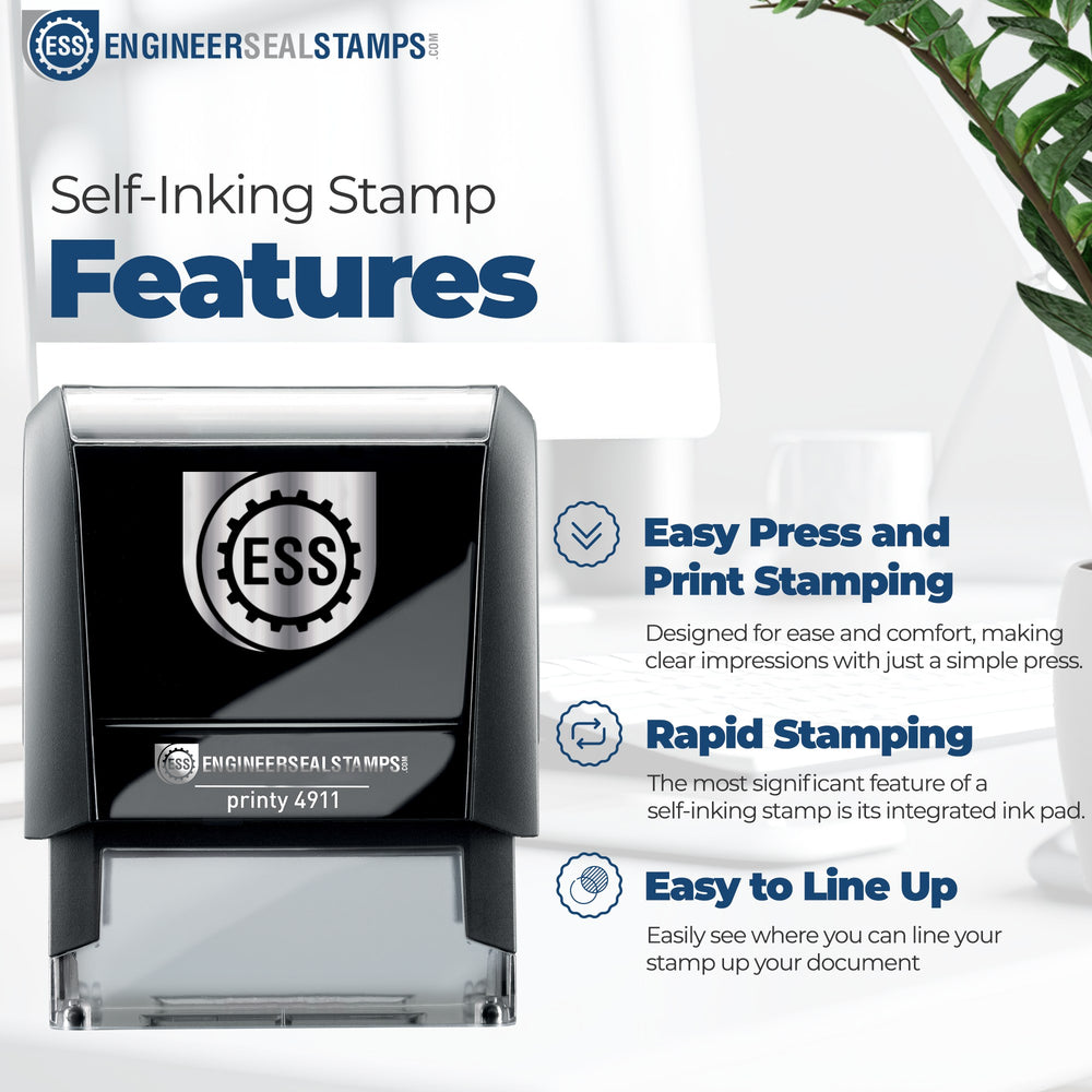 Self Inking Preliminary As Built Stamp | Construction Stamp | ESS