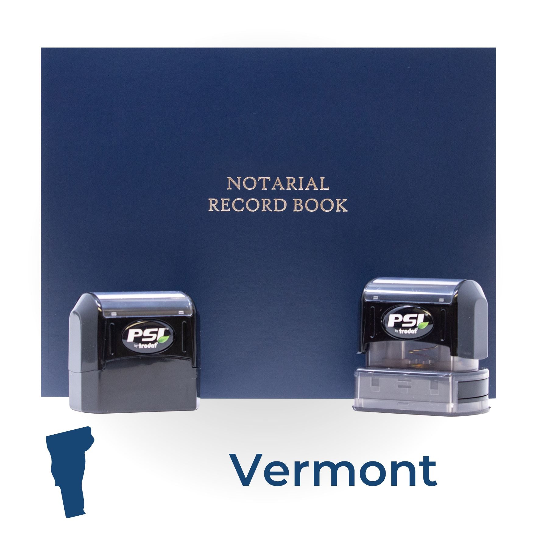 Vermont Official Notary Stamp Package: PSI Pre-Inked VT Notary Stamps Kit