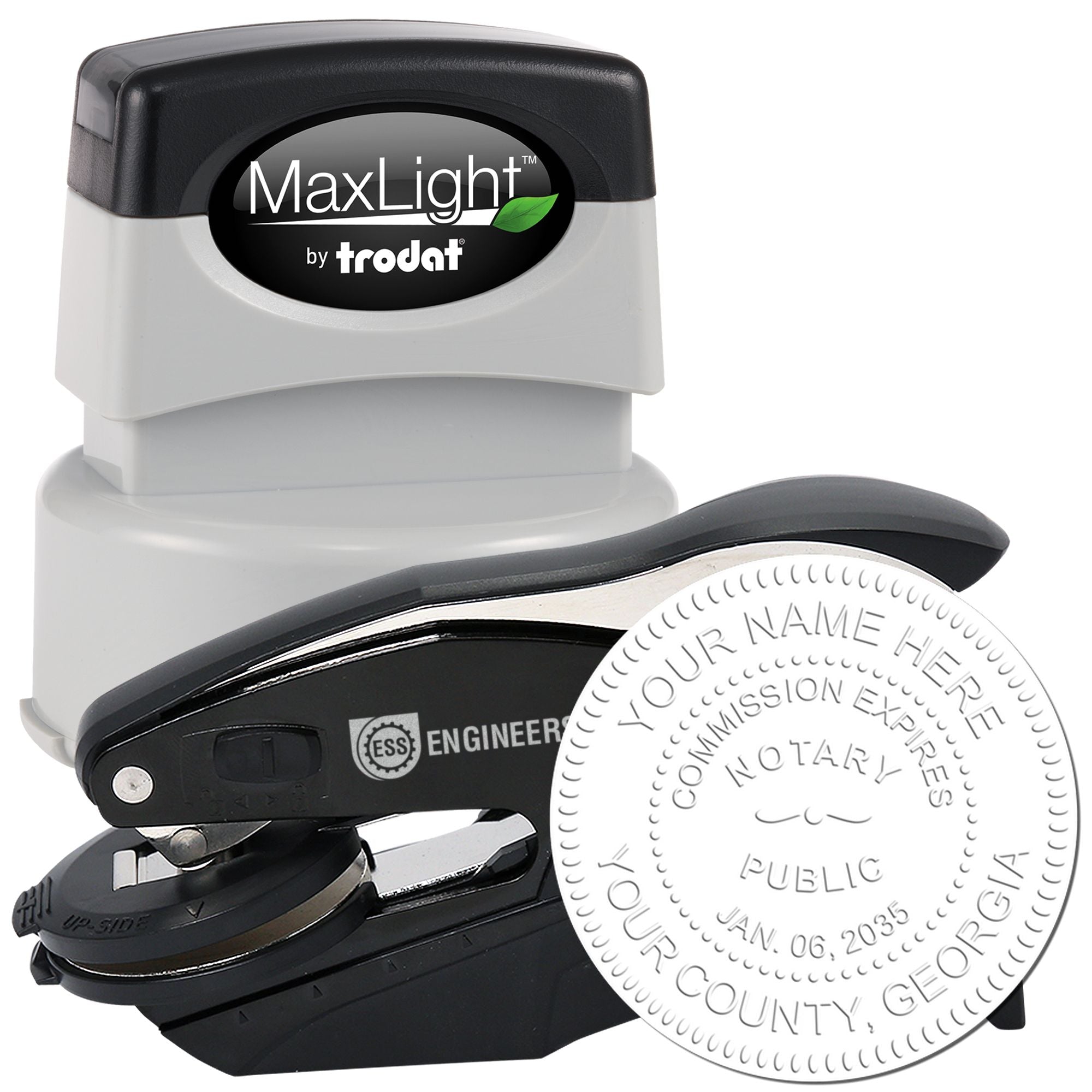 Georgia Notary Stamp and Seal Kit | Official MaxLight Self-Inking ...