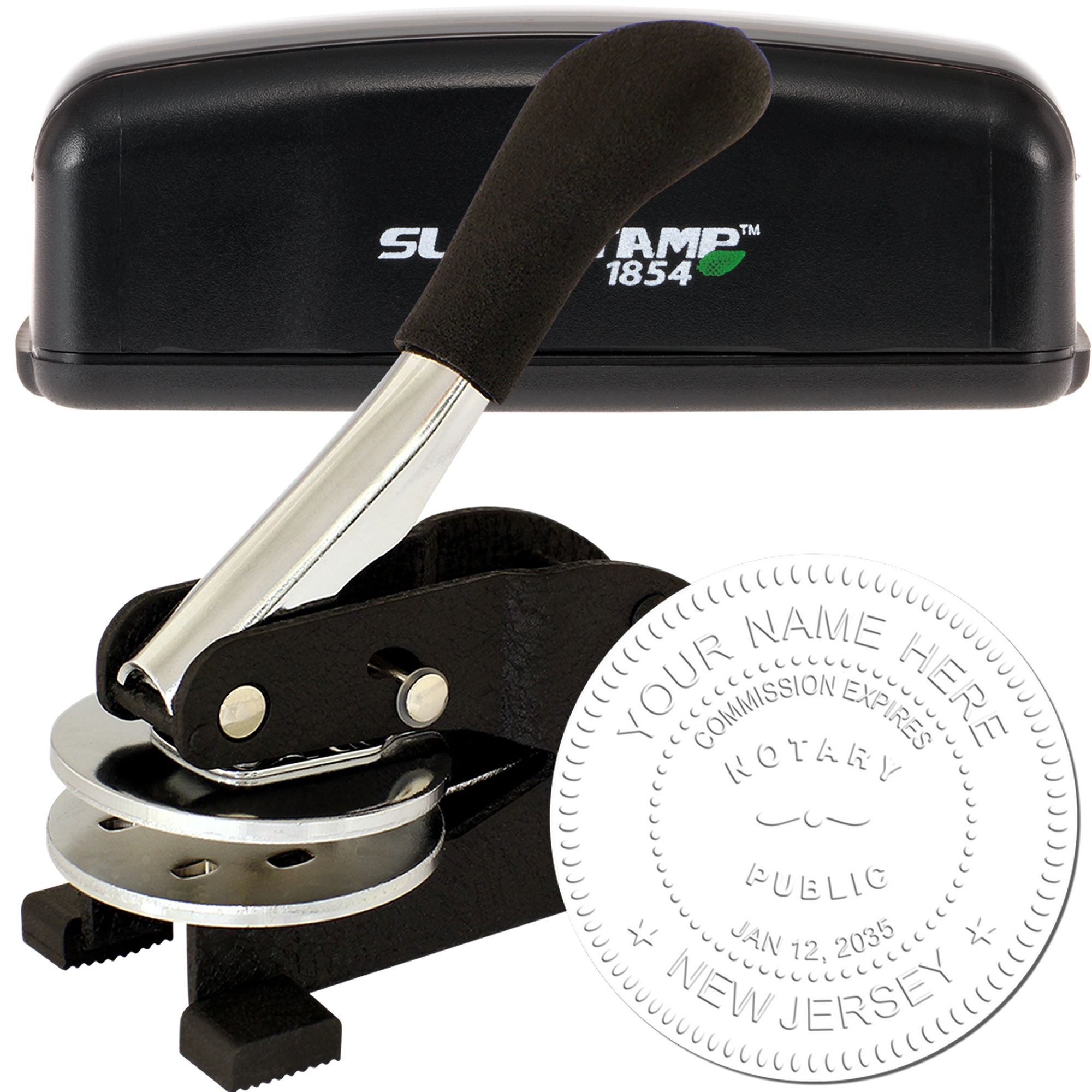 NJ Notary Stamp and Seal Kit - Slim Rectangular Design for New Jersey ...