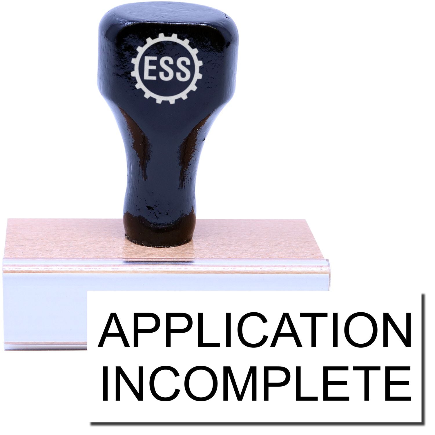 Large Application Incomplete Rubber Stamp | Office Stamps