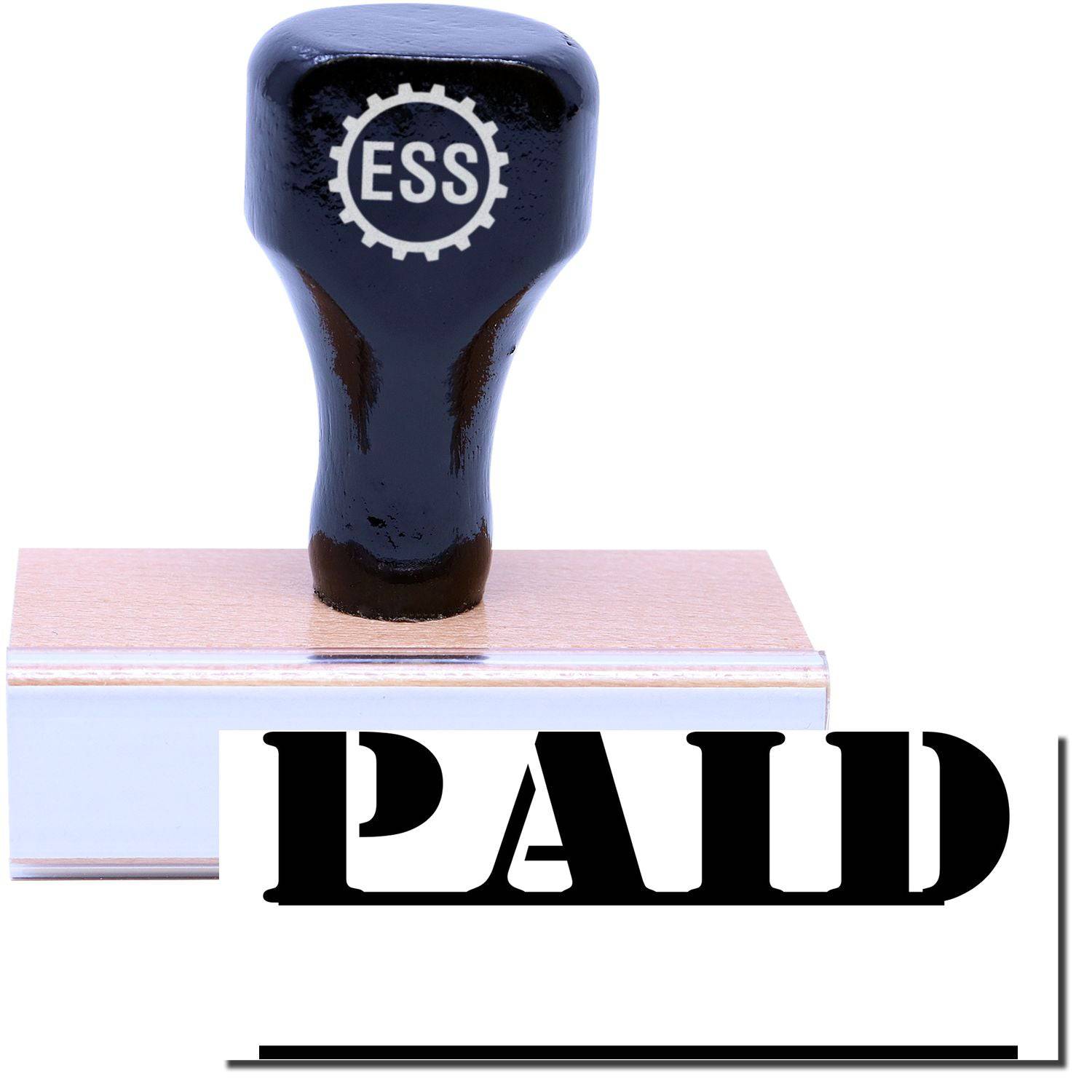 Large Paid with Date Line Rubber Stamp | Office Stamps