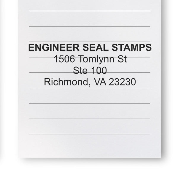 4 Line Address Stamp | Custom Regular Rubber Stamp | ESS