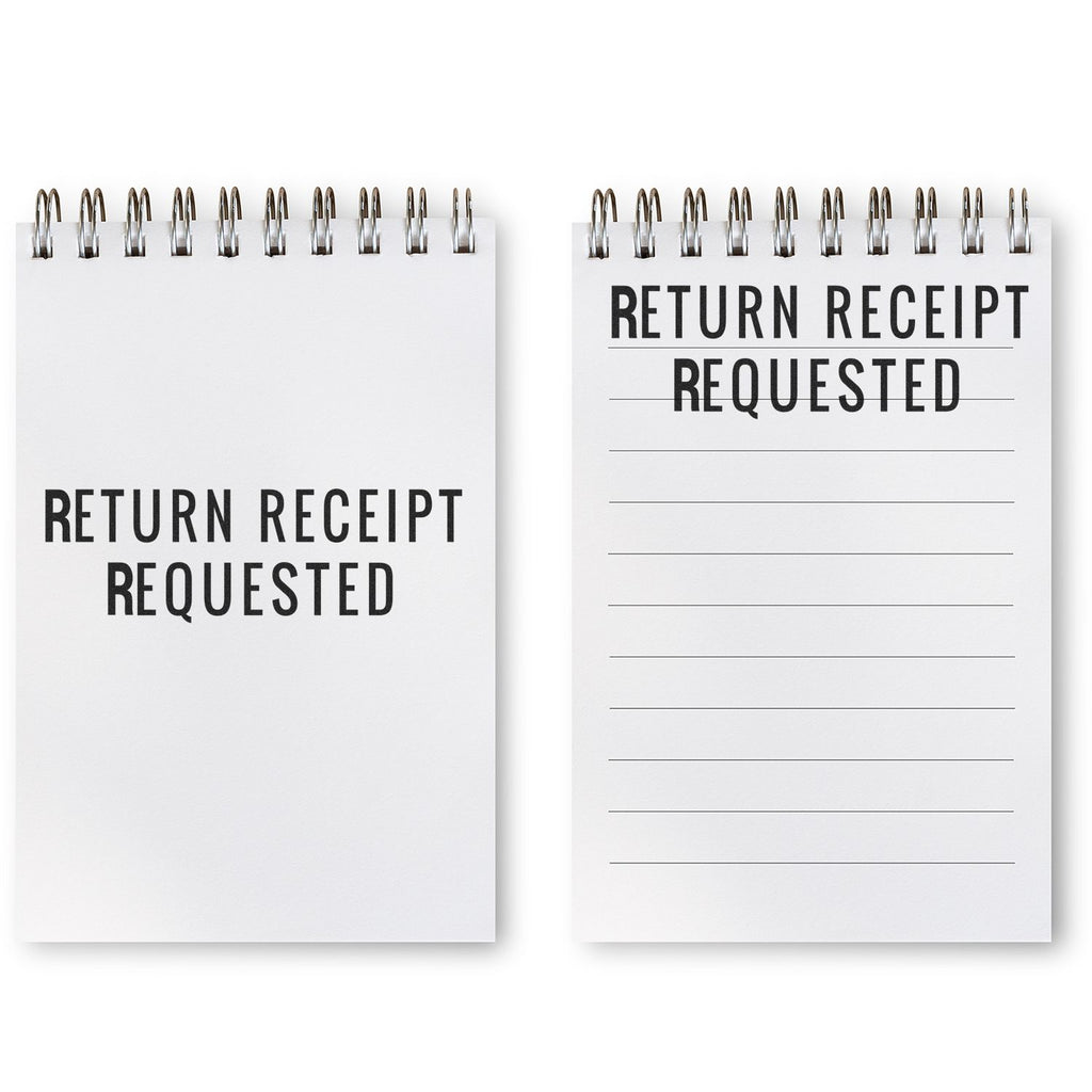 Return Receipt Requested Self-Inking Stamp - Lrg Narrow Font