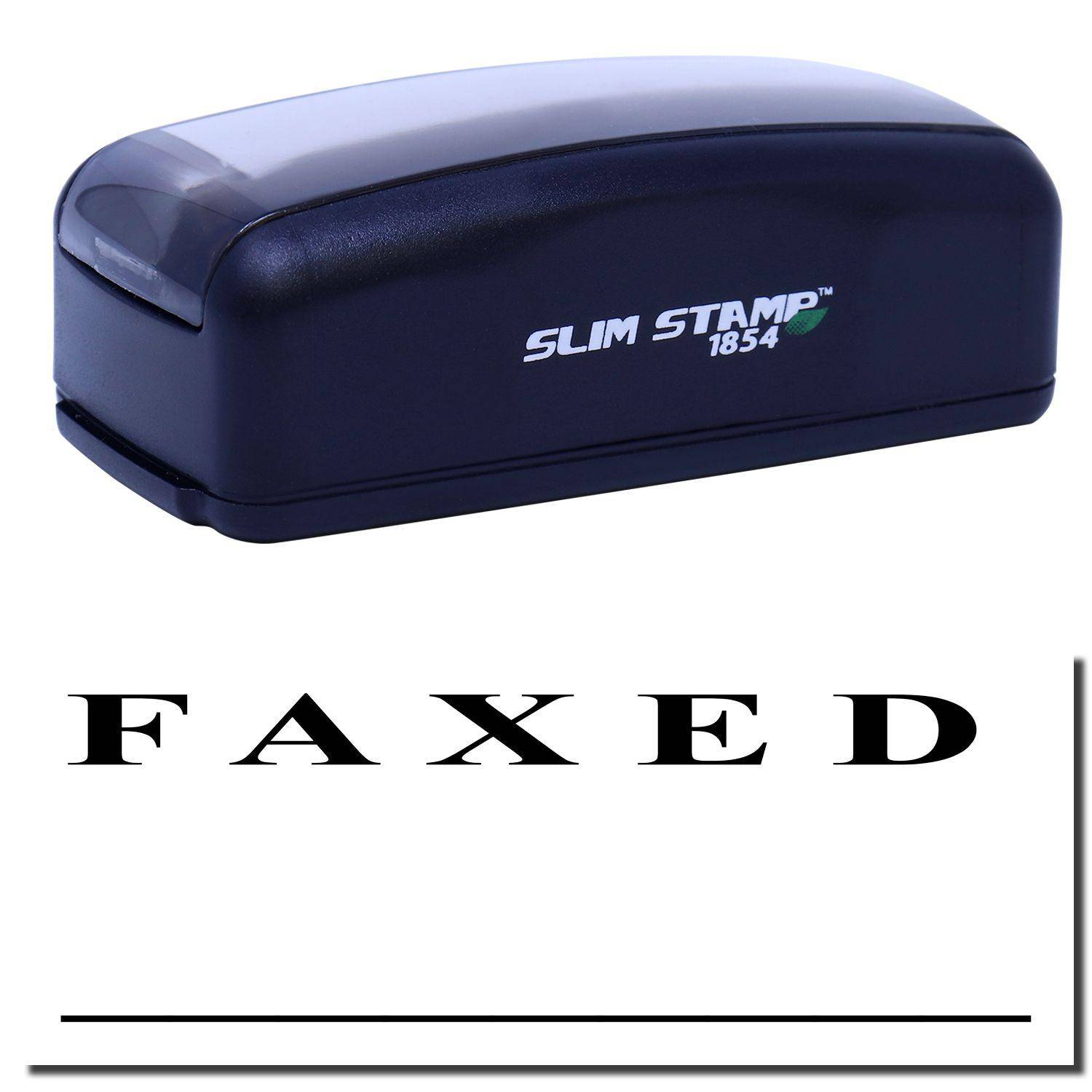 Large Pre-Inked Faxed Stamp Two Lines | Engineer Seal Stamps