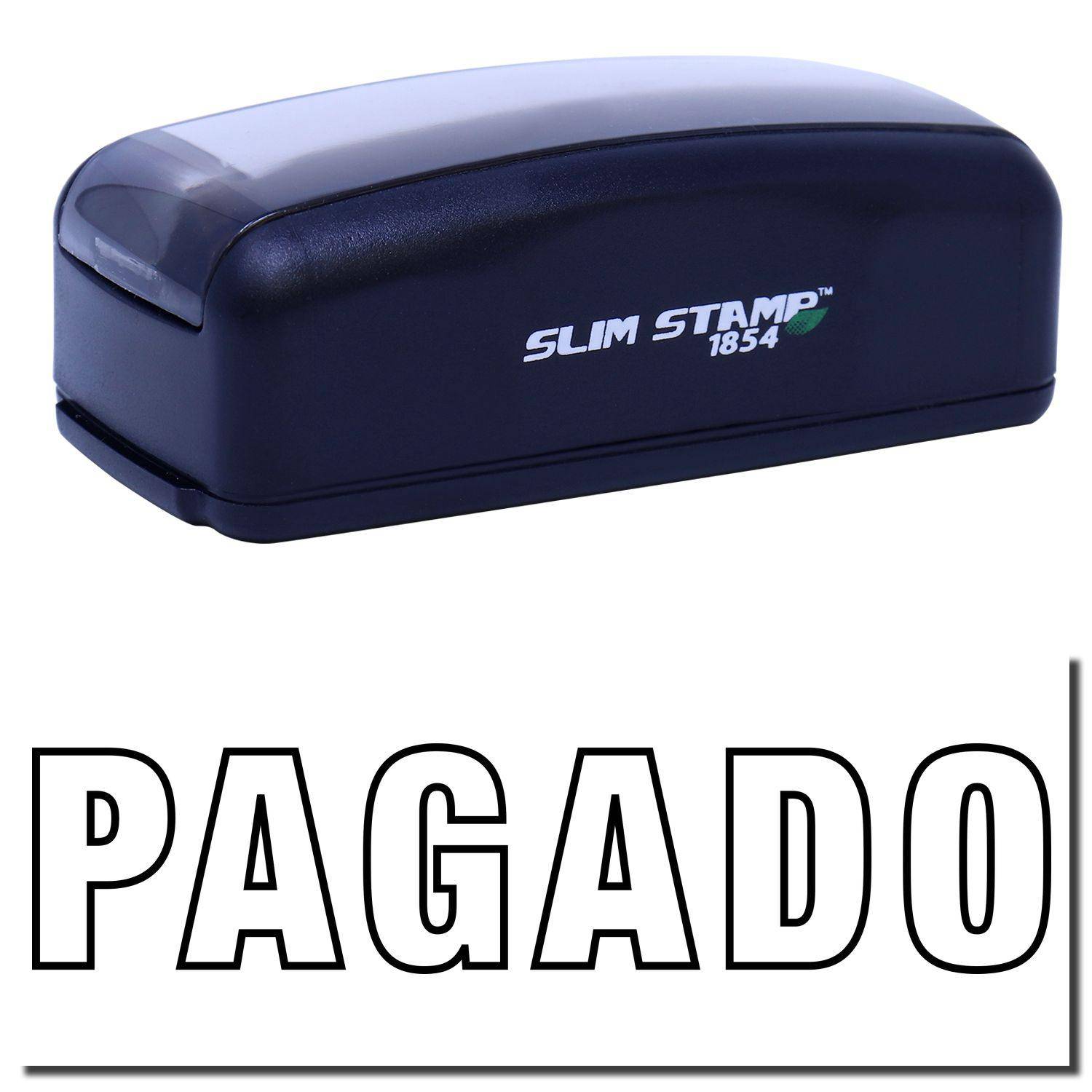 Large Pre-Inked Outline Pagado Stamp | Engineer Seal Stamps