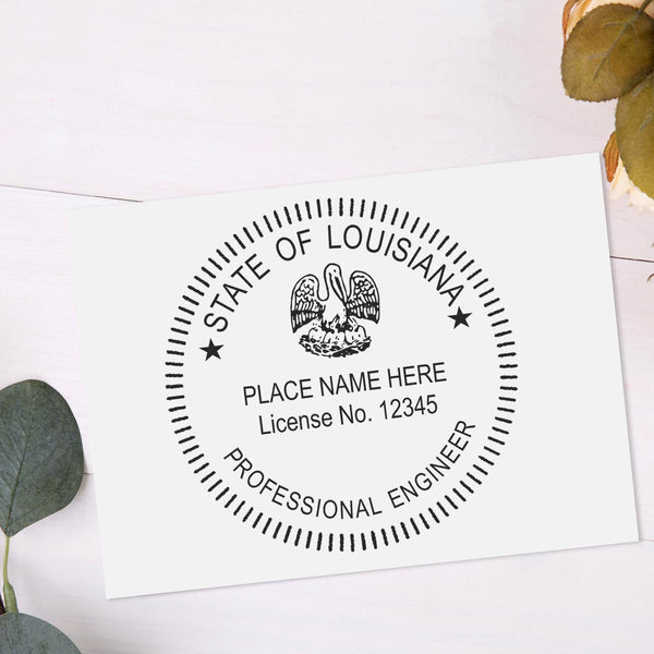 Slim Pre-Inked Louisiana Professional Engineer Seal Stamp | PE Stamps