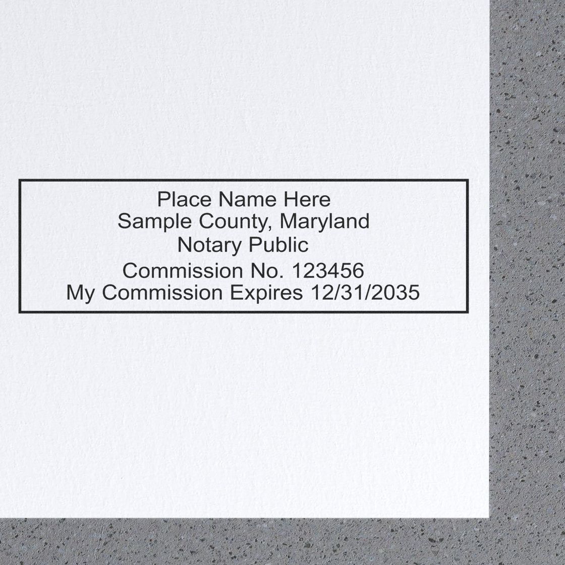 Self-Inking Rectangular Maryland Notary Stamp | Engineer Seal Stamps