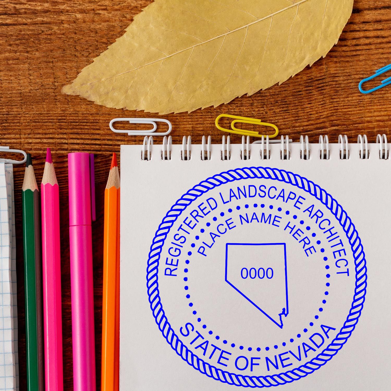 Self-Inking Nevada Landscape Architect Stamp | Engineer Seal Stamps