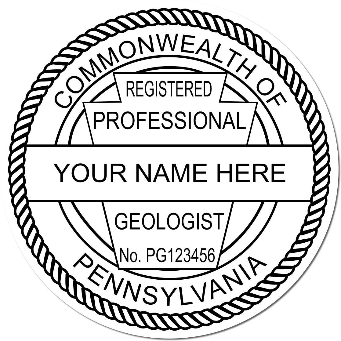 Self-Inking Pennsylvania Geologist Stamps - 11 Ink Colors Available