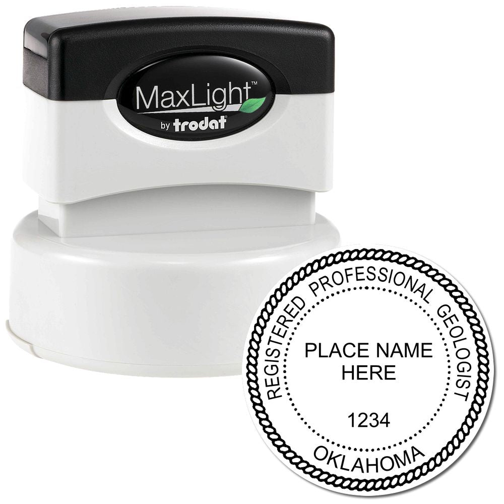 Unbeatable Premium MaxLight Pre-Inked Oklahoma Geology Stamp – State ...