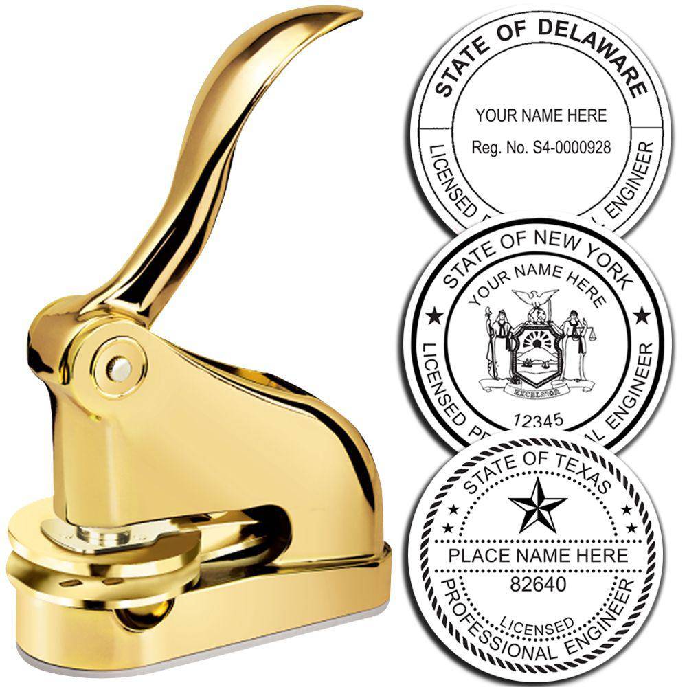 Professional Engineer Gold Gift Seal Embosser | Engineer Seal Stamps