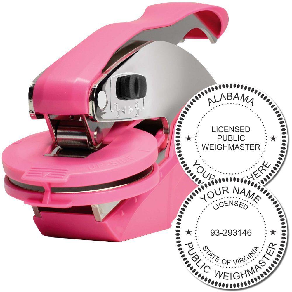 Public Weighmaster Pink Hybrid Handheld Embosser | ESS