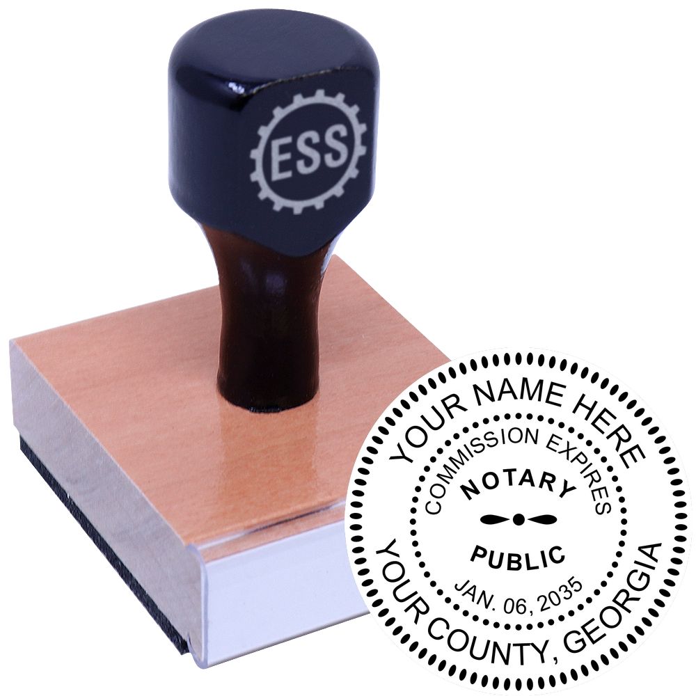 ESS Round Georgia Notary Public Seal Stamp - New Notaries Public