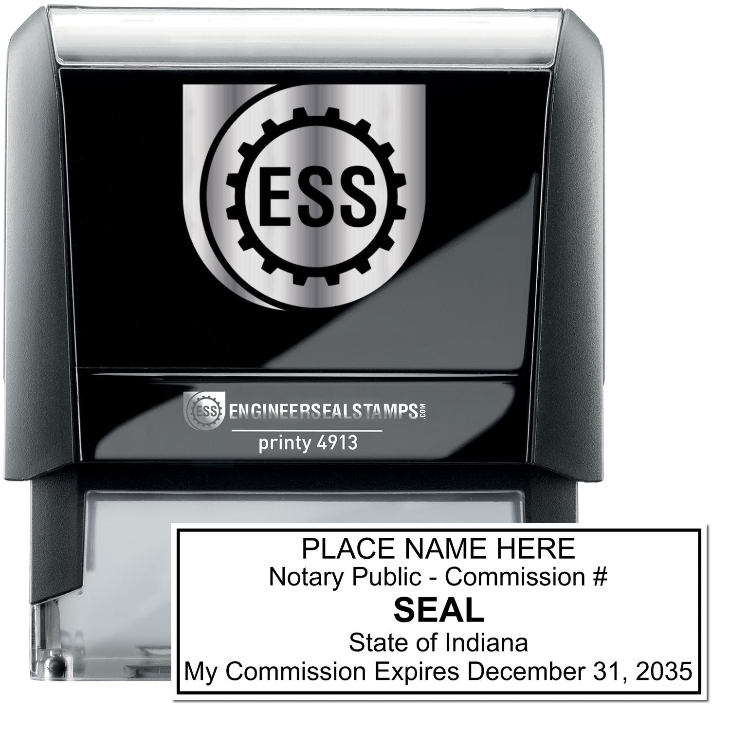Self-Inking Rectangular Indiana Notary Stamp | Engineer Seal Stamps