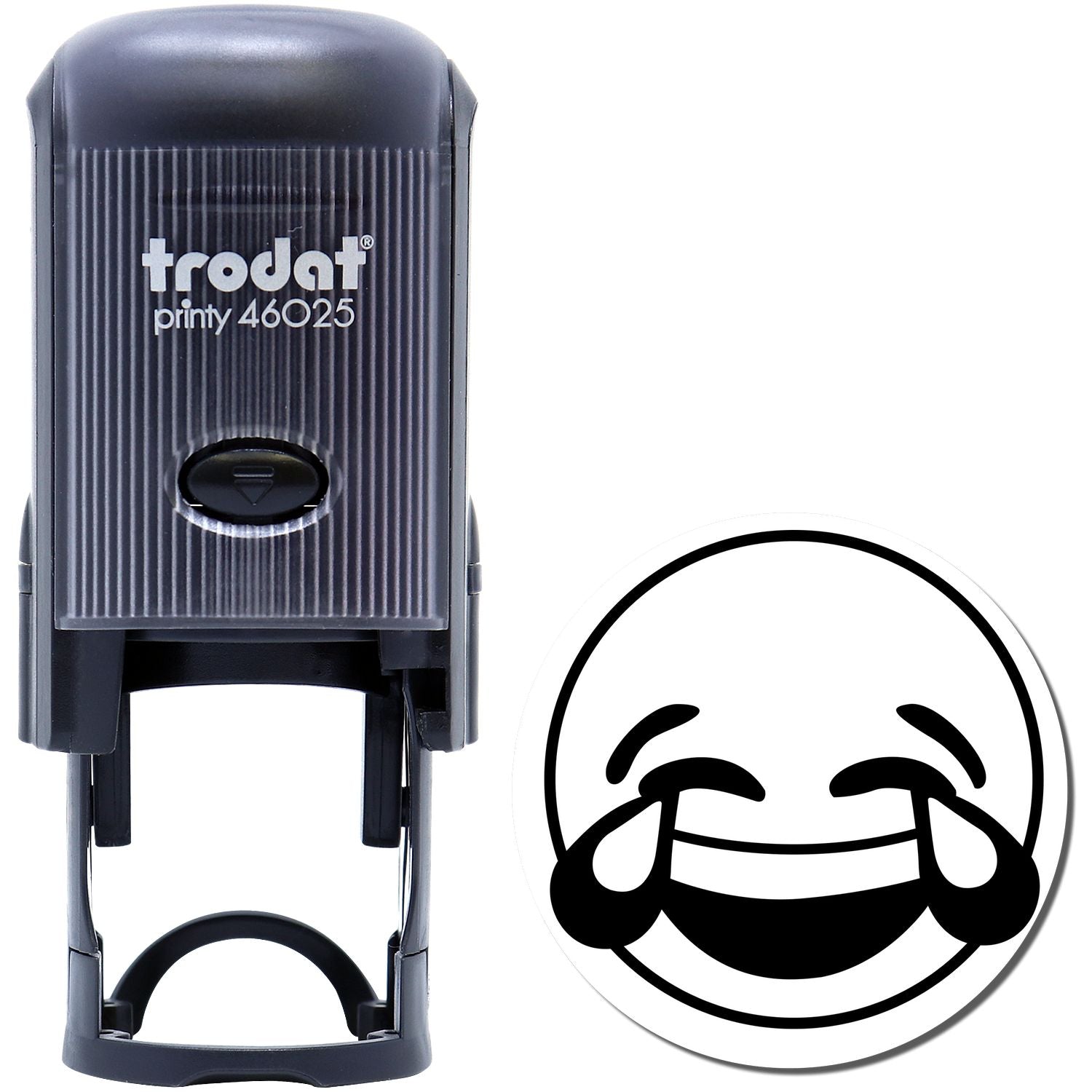 Self-Inking Round Laughing Smiley Stamp | Perfect for Teachers ...