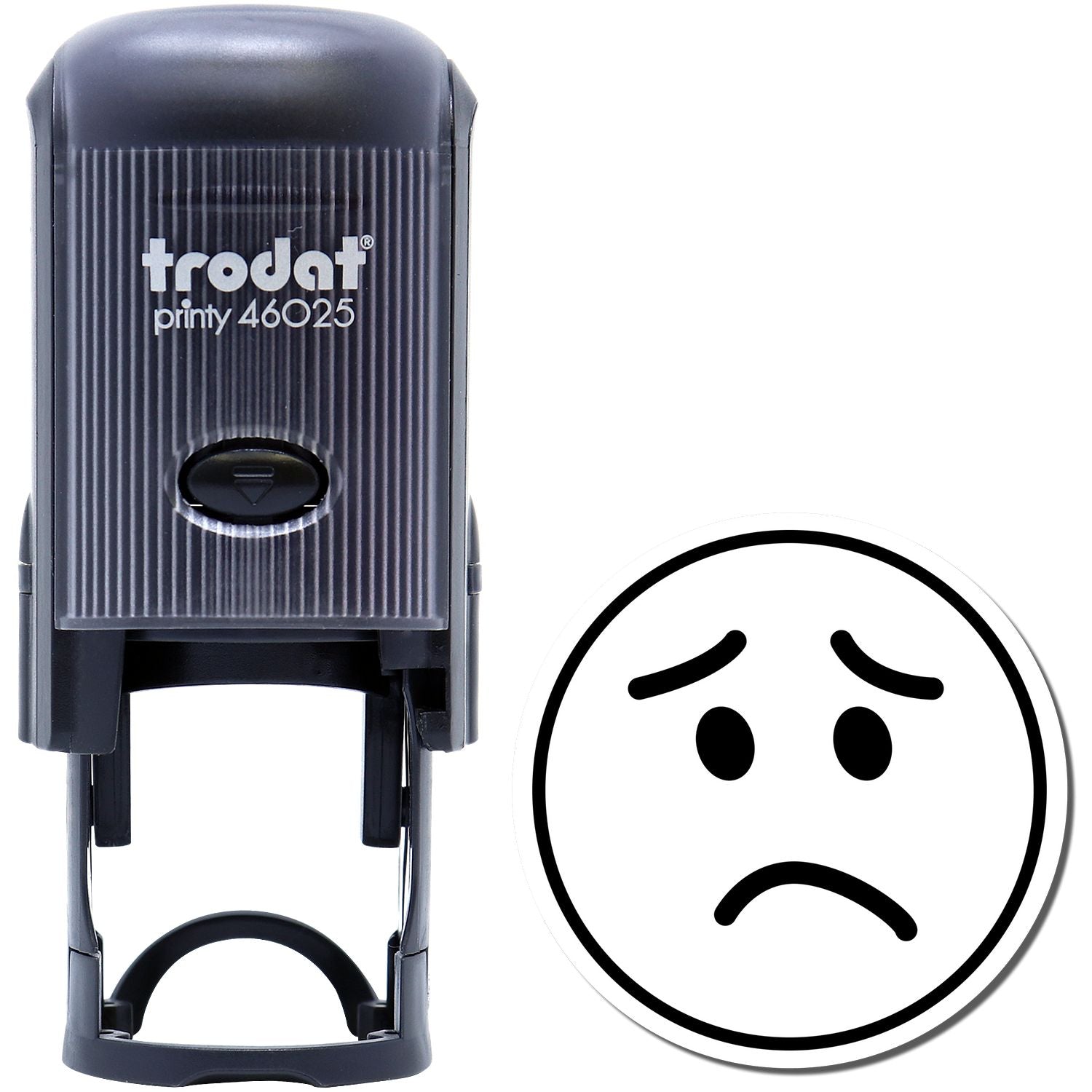 Self Inking Round Sad Face Stamp | Engineer Seal Stamps