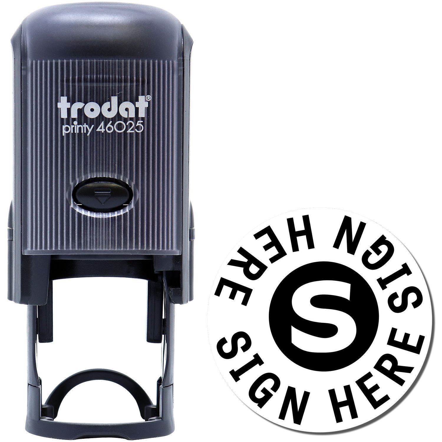 Self-Inking Round Sign Here Sign Here Stamp | Office Stamp | Engineer ...