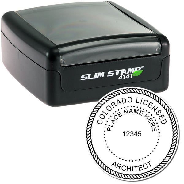 Slim Pre-Inked Colorado Architect Seal Stamp | PE Stamp & Seal