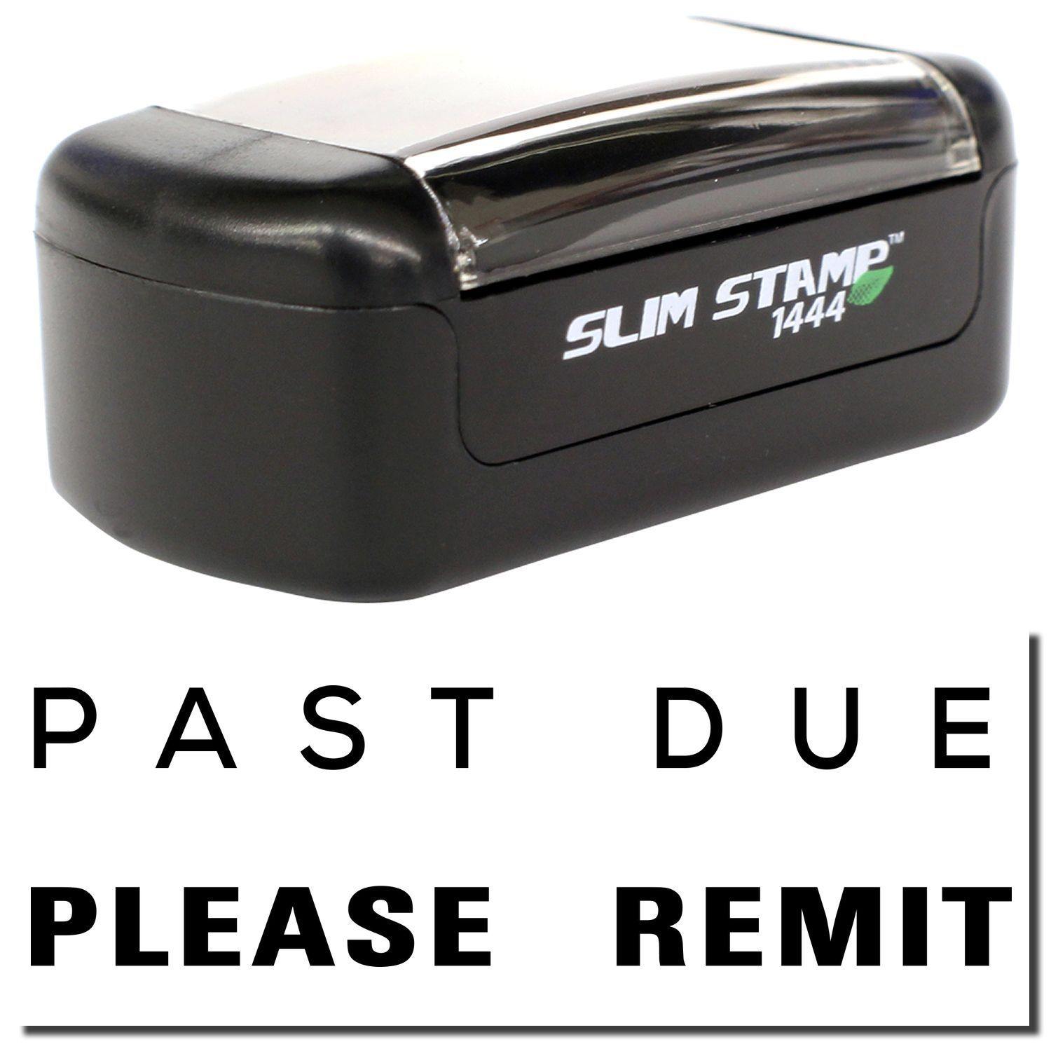 Slim Pre-Inked Past Due Please Remit Stamp | Engineer Seal Stamps