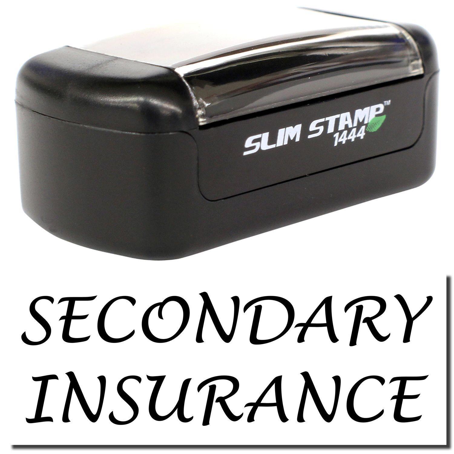 Slim Pre-Inked Secondary Insurance Stamp | Engineer Seal Stamps