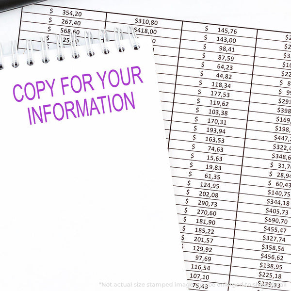 Copy For Your Information Rubber Stamp | Engineer Seal Stamps