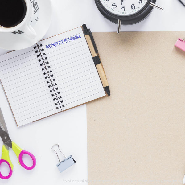 Incomplete Homework Rubber Stamp | School Stamps