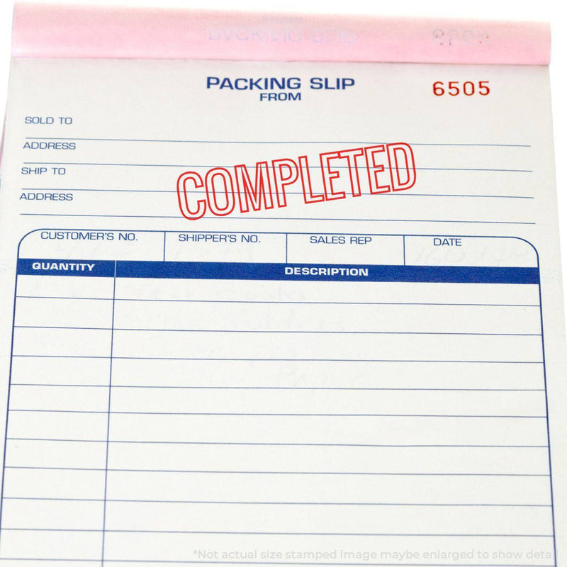 Large Pre-Inked Outline Completed Stamp | Engineer Seal Stamps