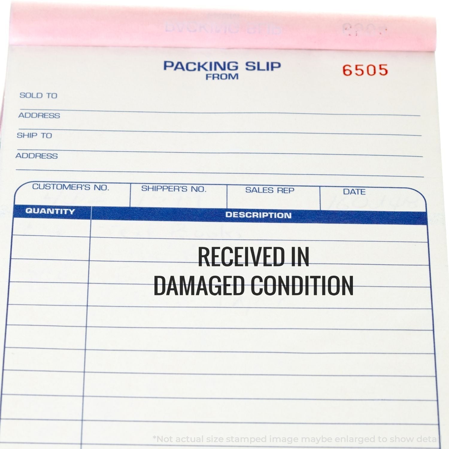 Self-Inking Received in Damaged Condition Stamp | Stamp for Shipping ...